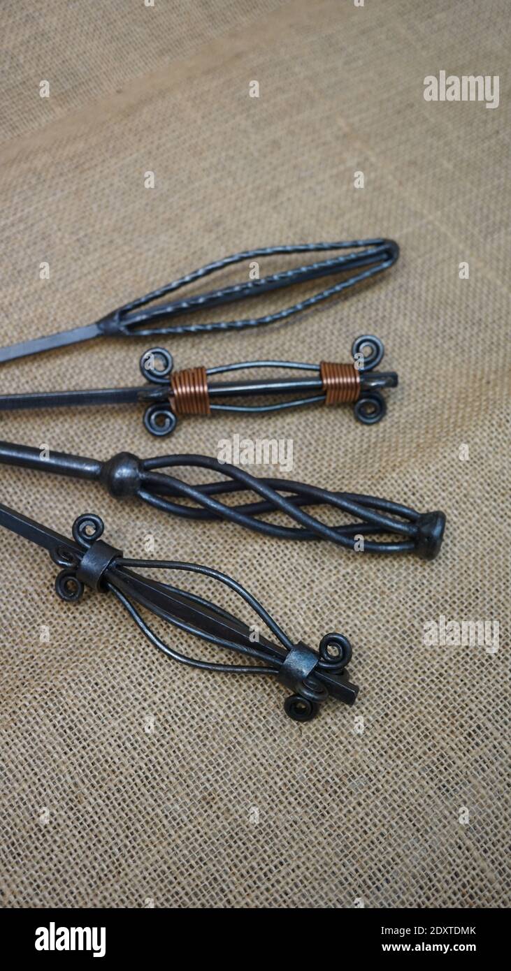 reconstructed viking norse seeress volva distaff seidr wands Stock ...