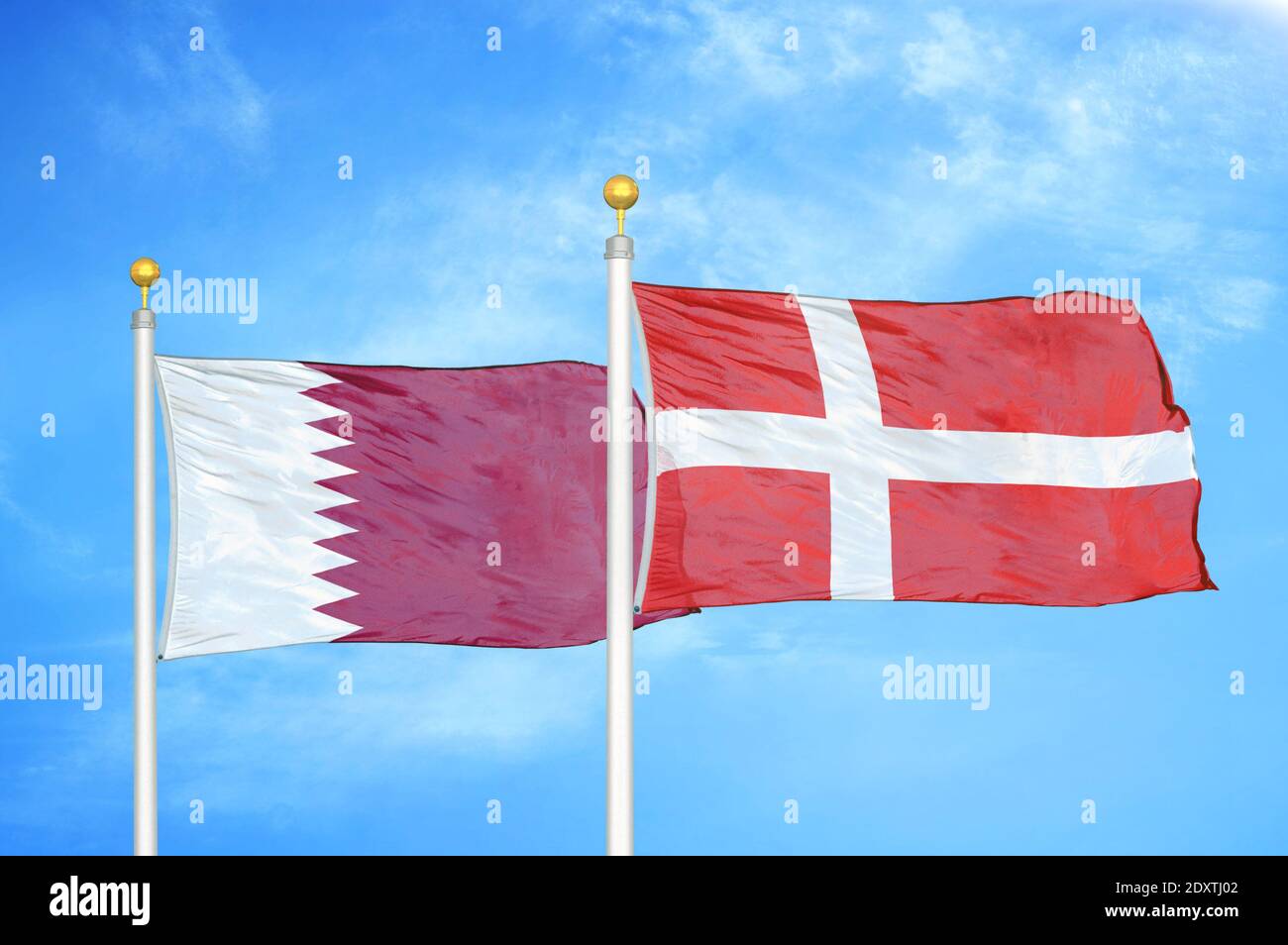 Qatar denmark flag hi-res stock photography and images - Alamy