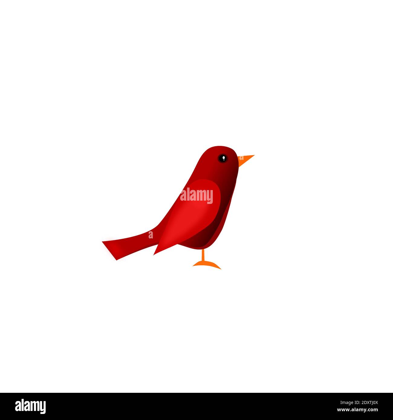 Red bird vector art made by using Inkscape Stock Vector Image & Art - Alamy