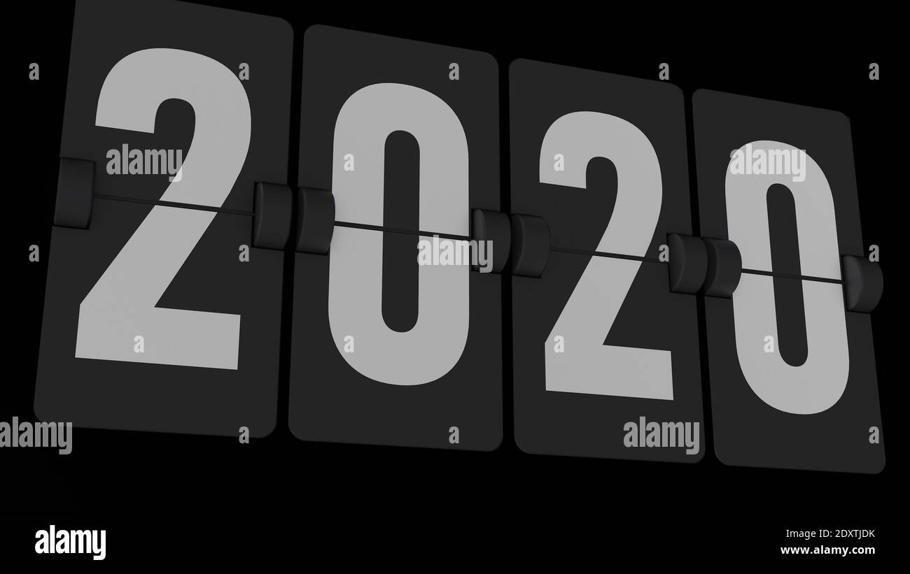 2020 is coming - new year flip countdown time remaining counter. Promo ...
