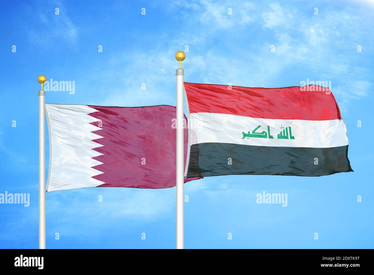 Qatar iraq flag hi-res stock photography and images - Alamy