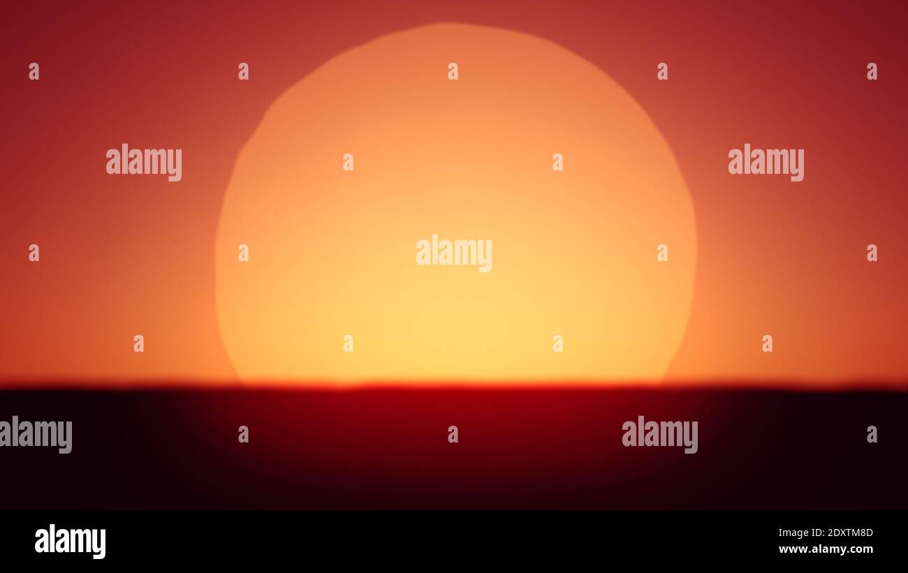 Big orange sun rising above hi-res stock photography and images - Alamy