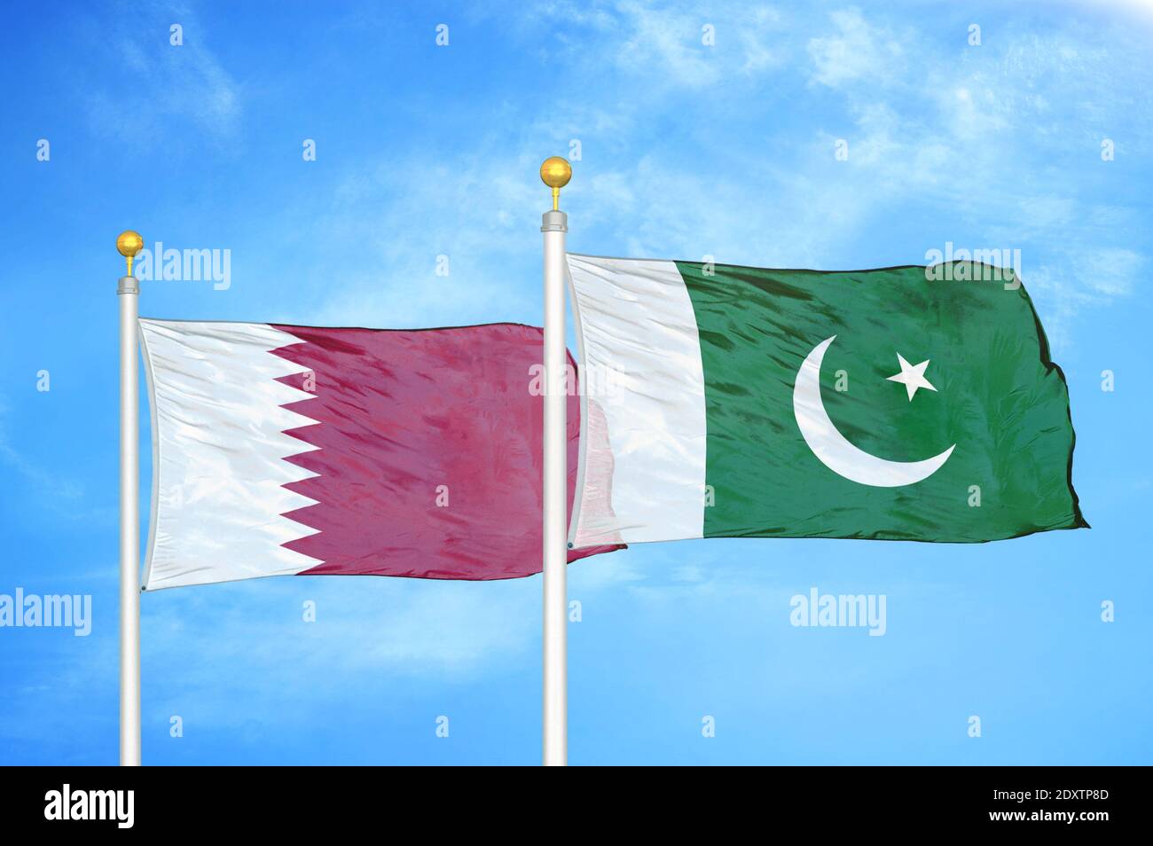 Pakistan qatar flag hi-res stock photography and images - Alamy