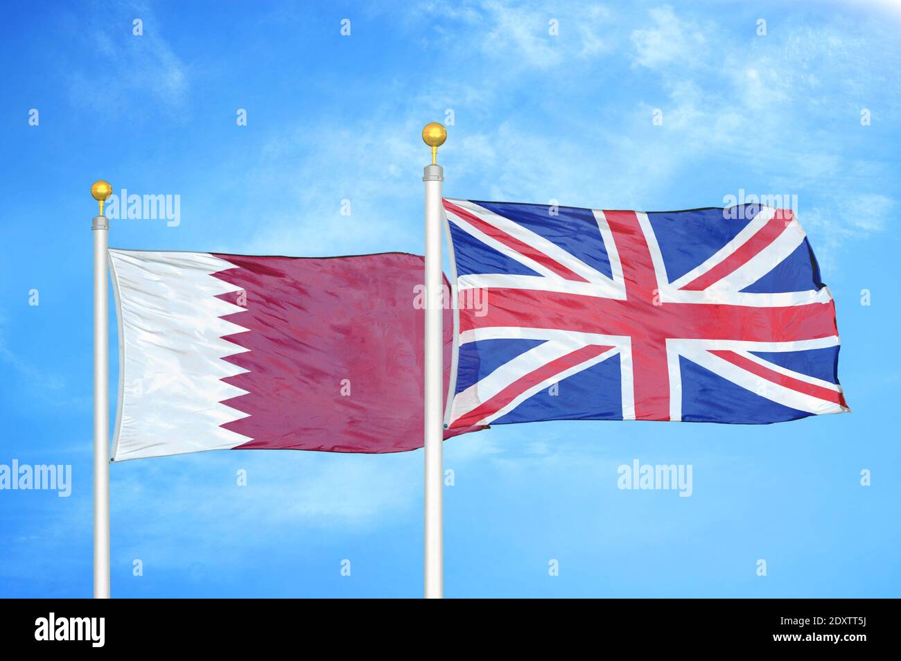 Qatar united kingdom flag hi-res stock photography and images - Alamy