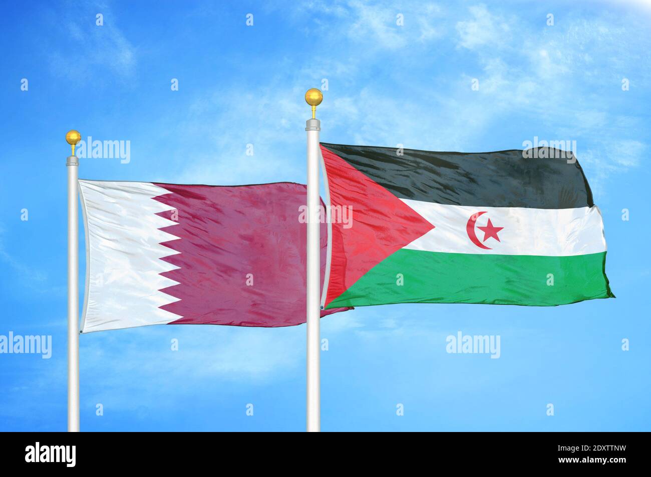 Qatar western sahara flag hi-res stock photography and images - Alamy