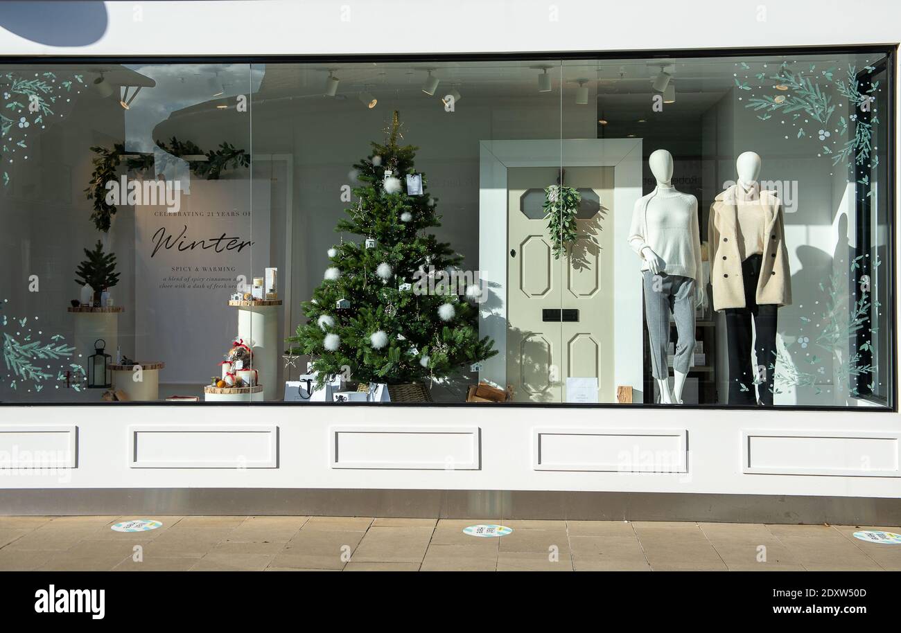 Windsor, Berkshire, UK. 2nd November, 2020. A Christmas window display ...