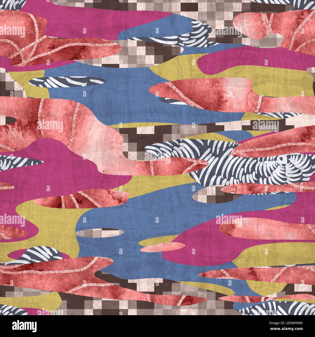 Seamless collage in camo shapes vivid montage Stock Photo - Alamy