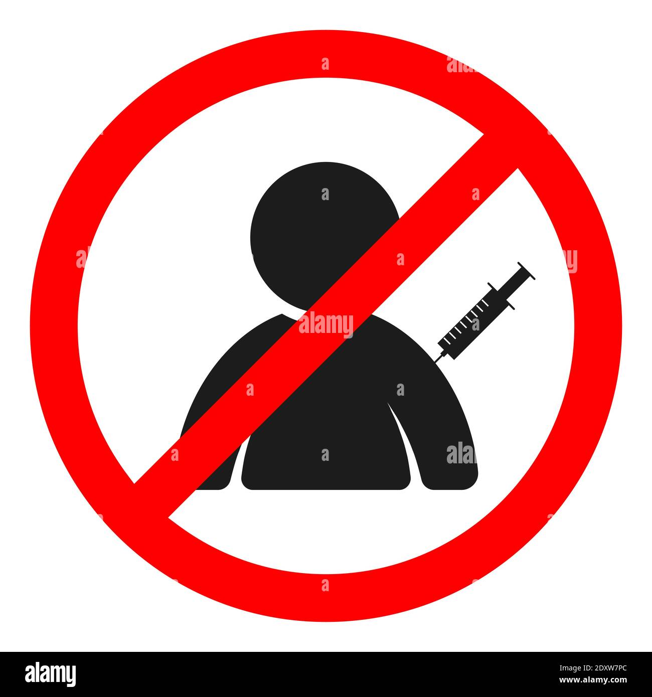 No drugs allowed. Injections are prohibited to people. Stop Drugs icon ...