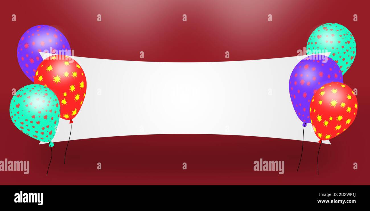 Festive banner with balls and blank space for inserting text Stock ...