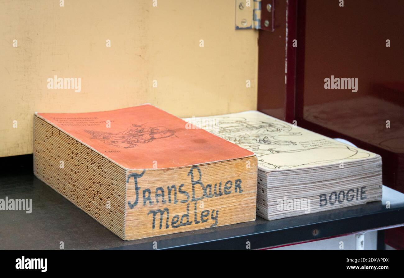 Old wind instrument sheet music hi-res stock photography and images - Alamy