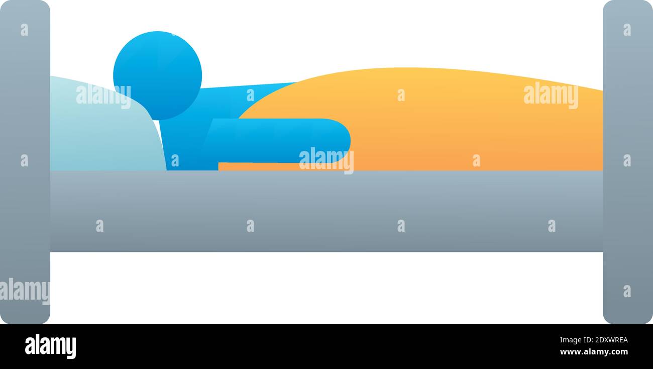 person sleeping in bed isolated icon vector illustration design Stock ...