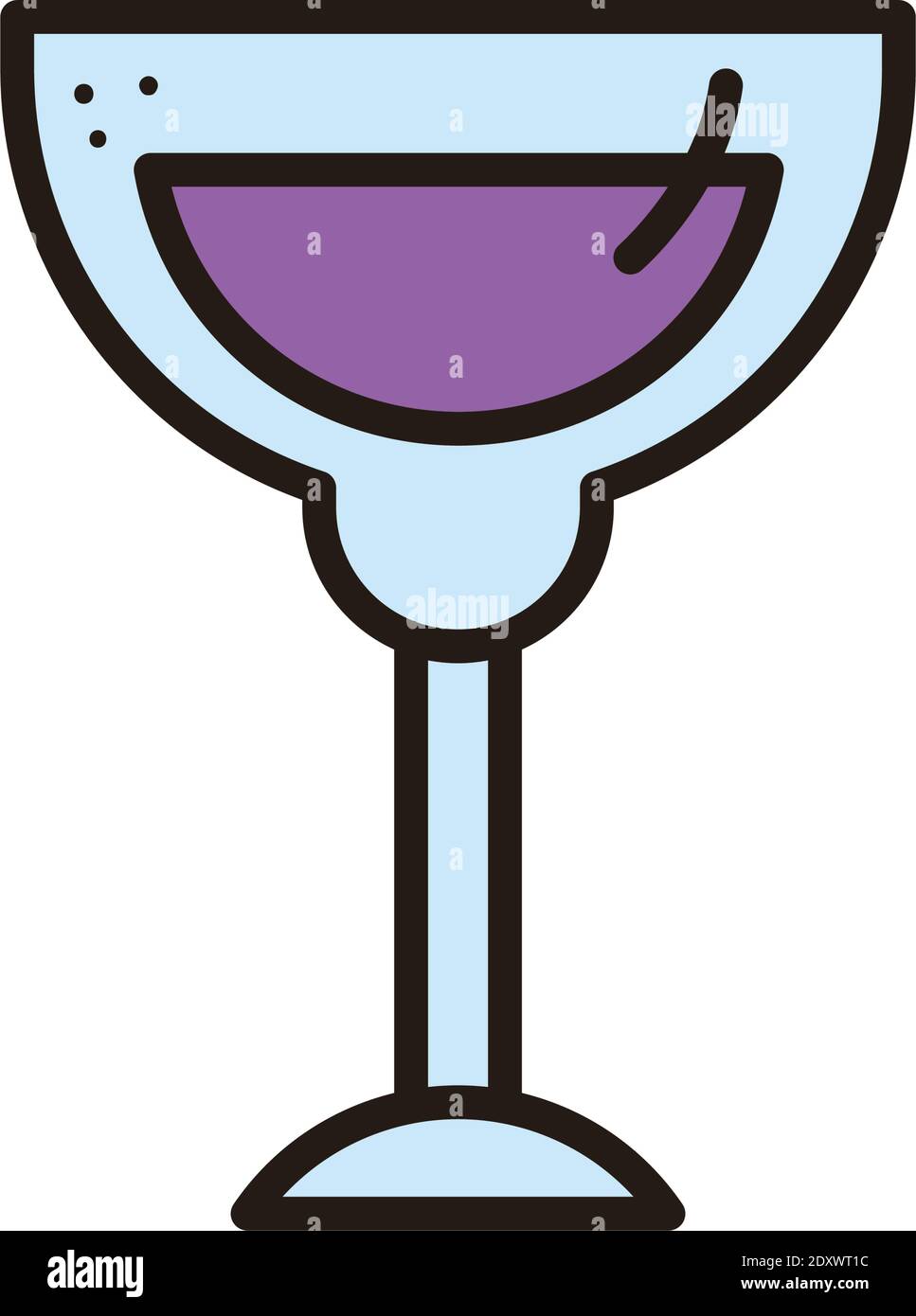 purple cocktail glass icon design, Alcohol drink bar and beverage theme ...