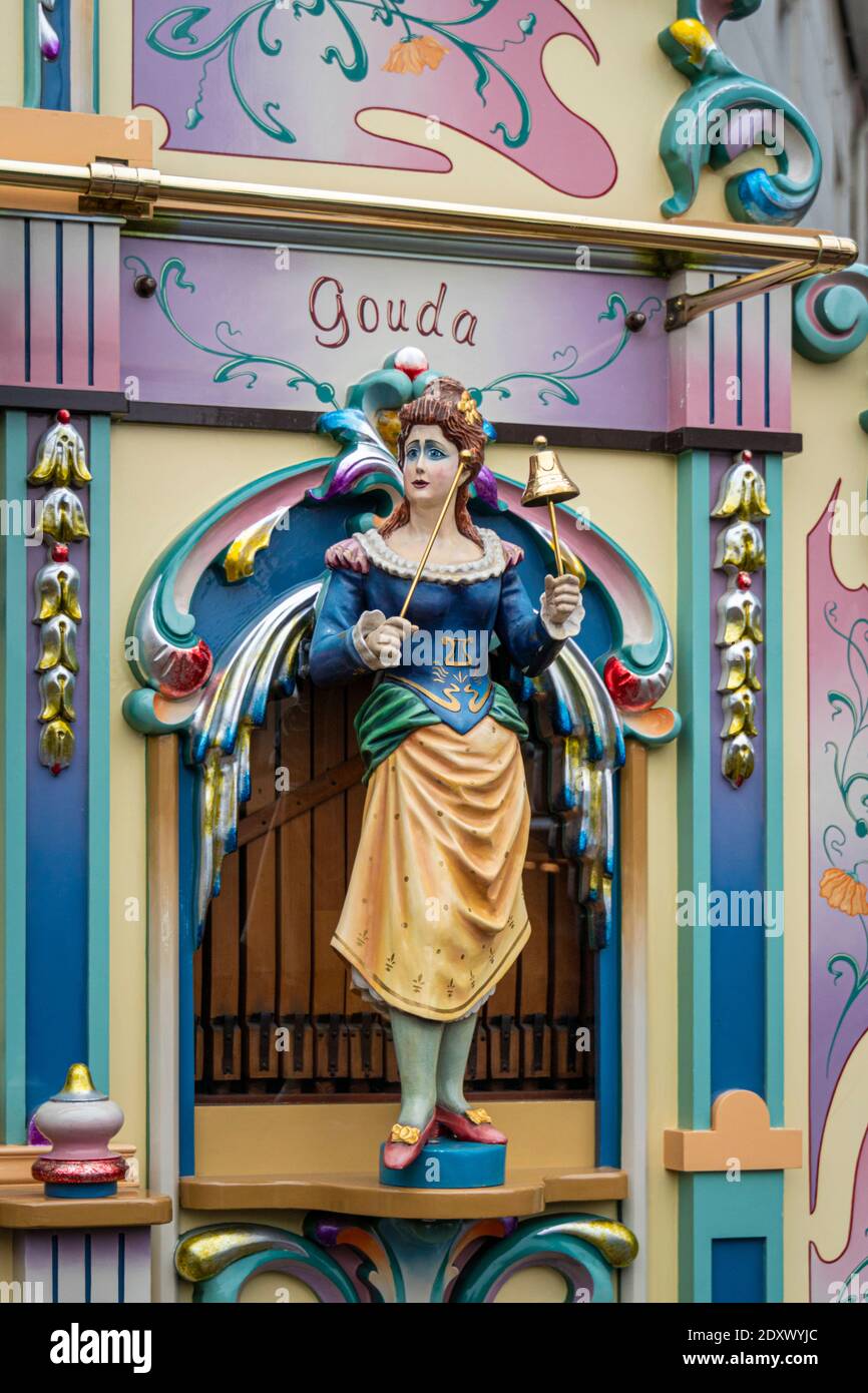 Detail of a Dutch street organ in the city of Gouda, Netherlands Stock ...