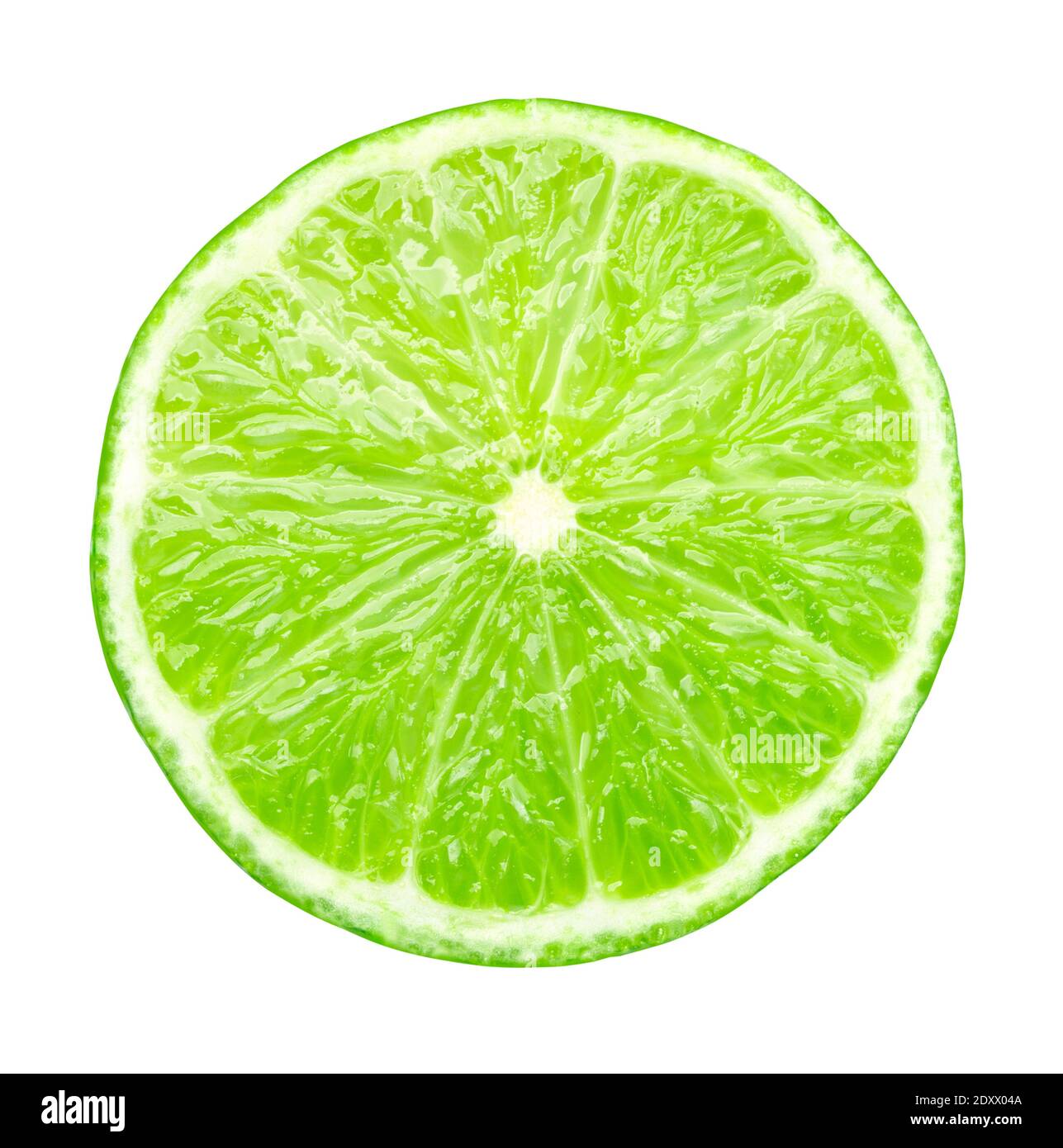 Juicy slice of lime isolated on white, with clipping path Stock Photo ...