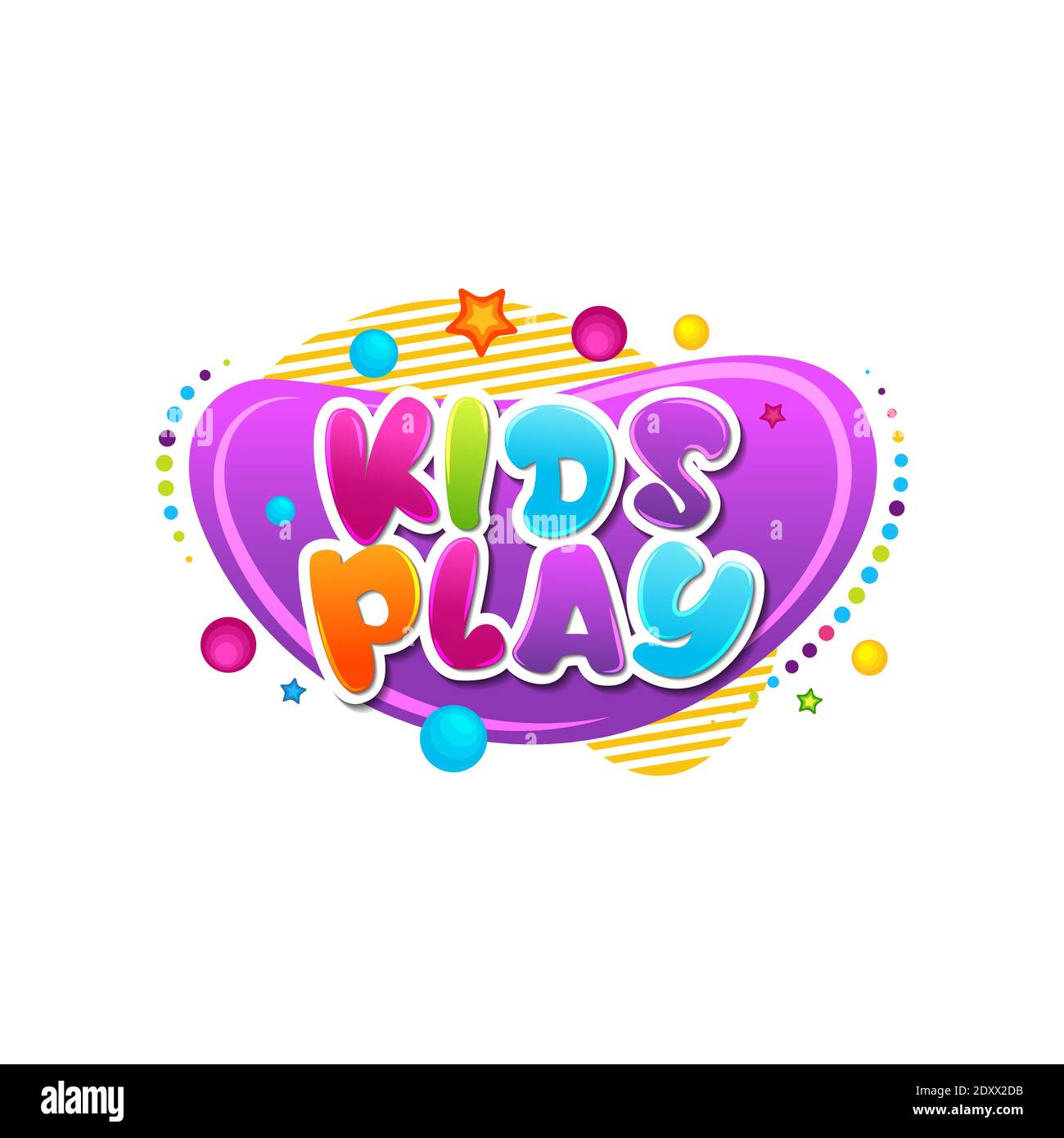 Kids Title Event Vector icon design illustration Template Stock Vector ...