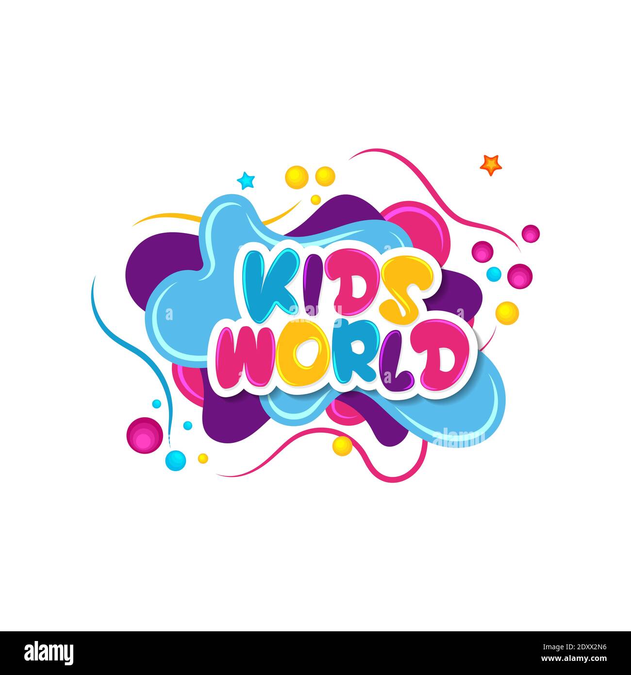 Kids Title Event Vector icon design illustration Template Stock Vector ...