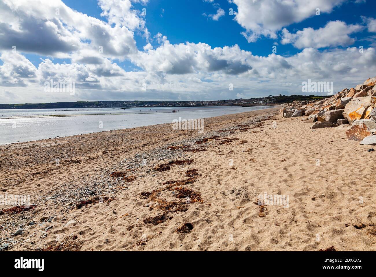 Sunny day at Long Rock Beach near Penzance Cornwall England UK Stock ...