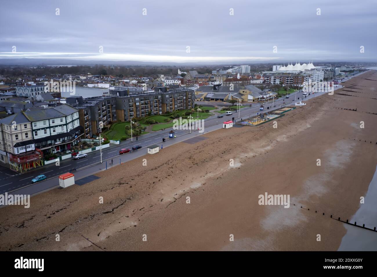 Bognor Regis seafront aerial photo with Butlins in view looking towards ...