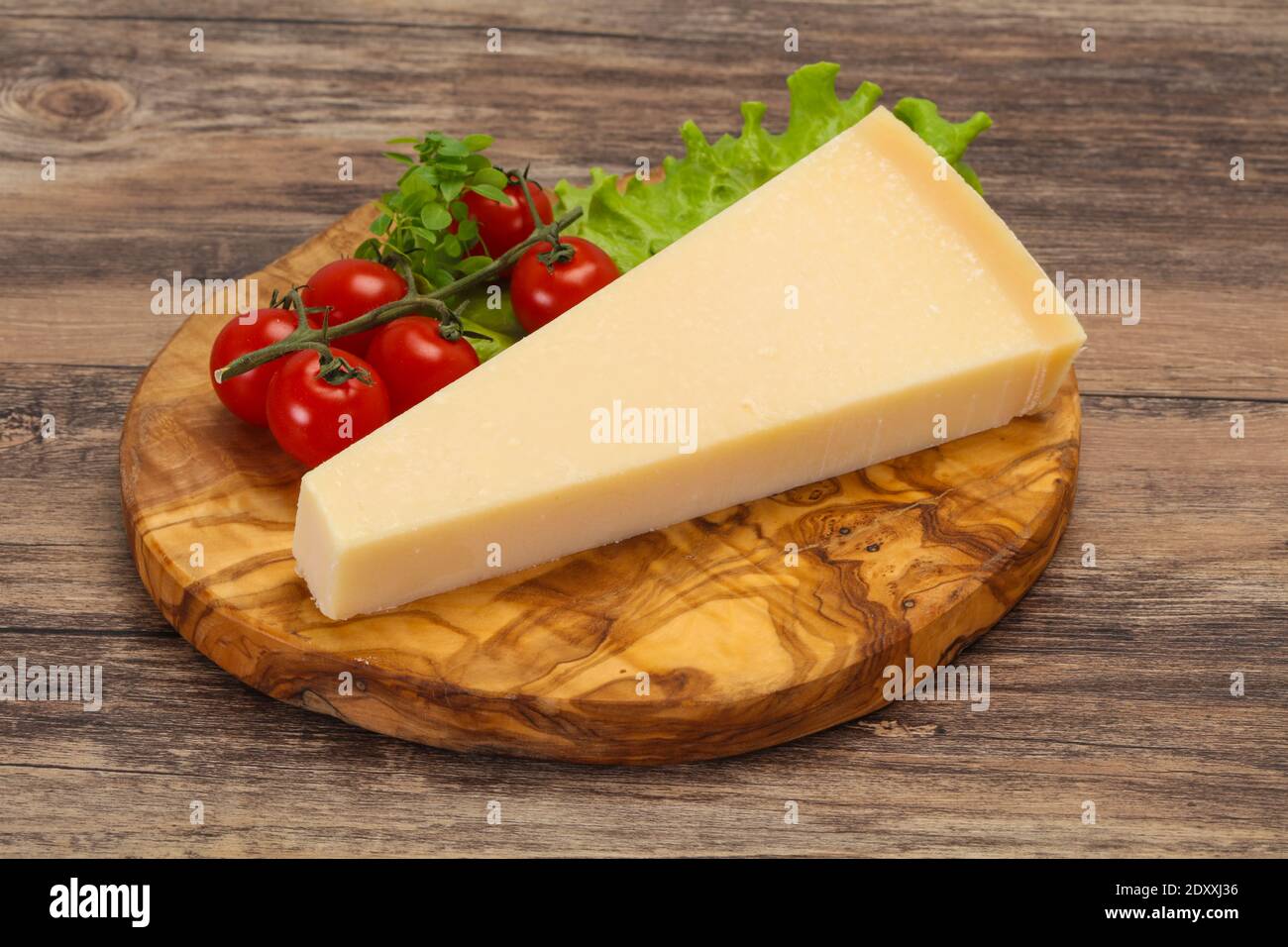 Italian traditional parmesan cheese triangle served salad Stock Photo ...