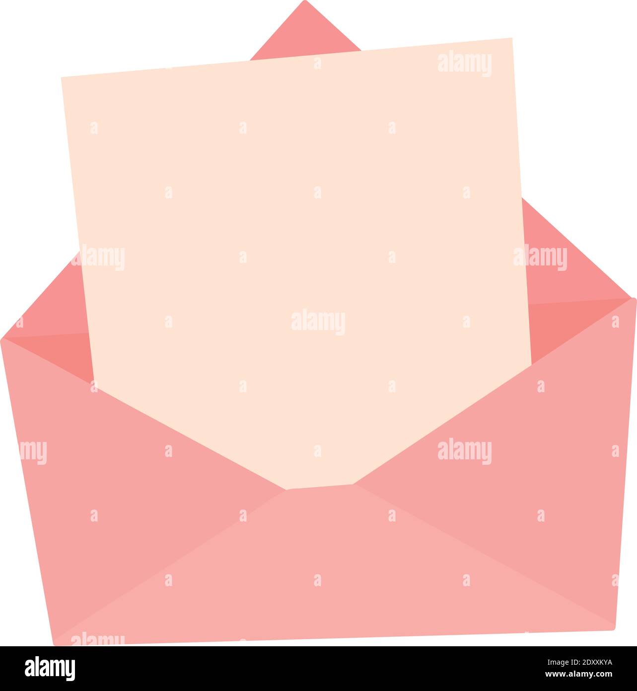 pink envelope with letters on a white background Stock Vector Image ...
