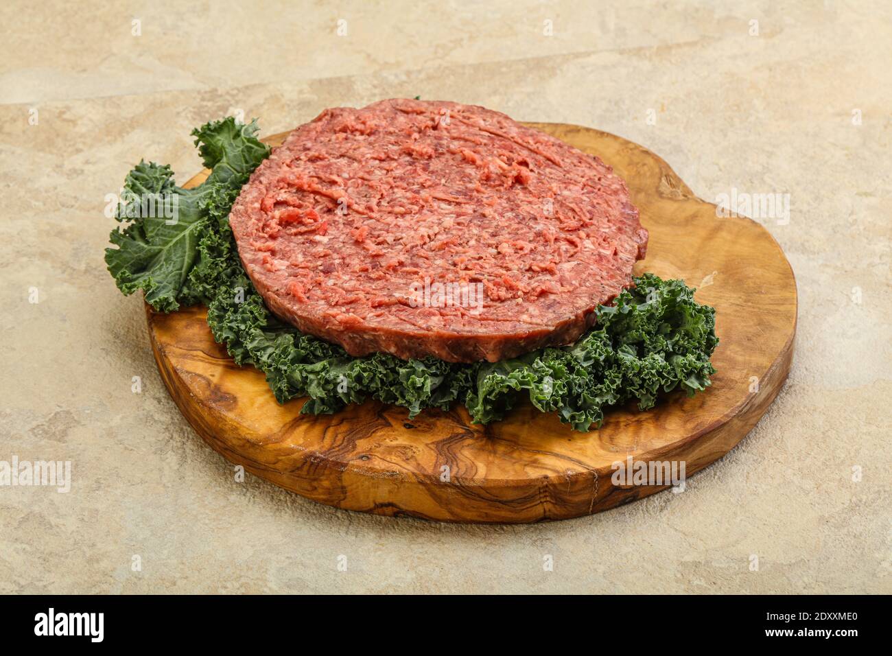 Raw beef burger cutlet for grill burger Stock Photo - Alamy