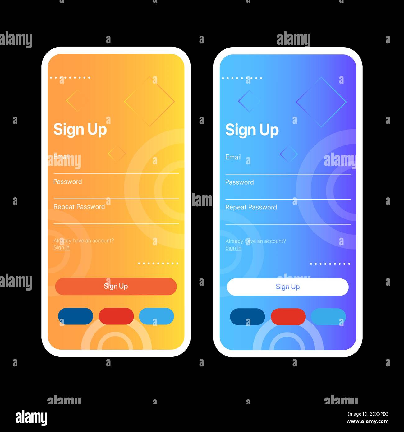 Sign Up Screen. Registration Form Interface in Mobile Application ... Sign Up Screen. Registration Form Interface in Mobile Application ...