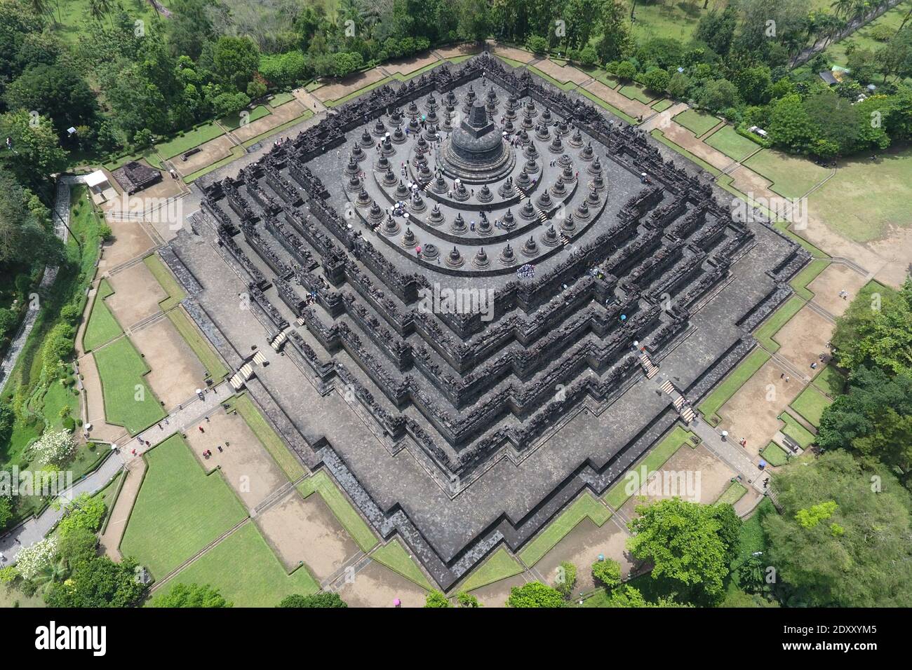 Borobudur temple aerial hi-res stock photography and images - Alamy