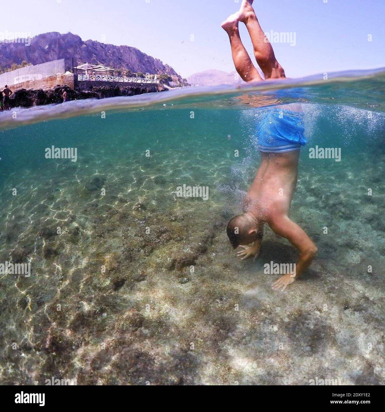 Summer underwater handstand hi-res stock photography and images - Alamy