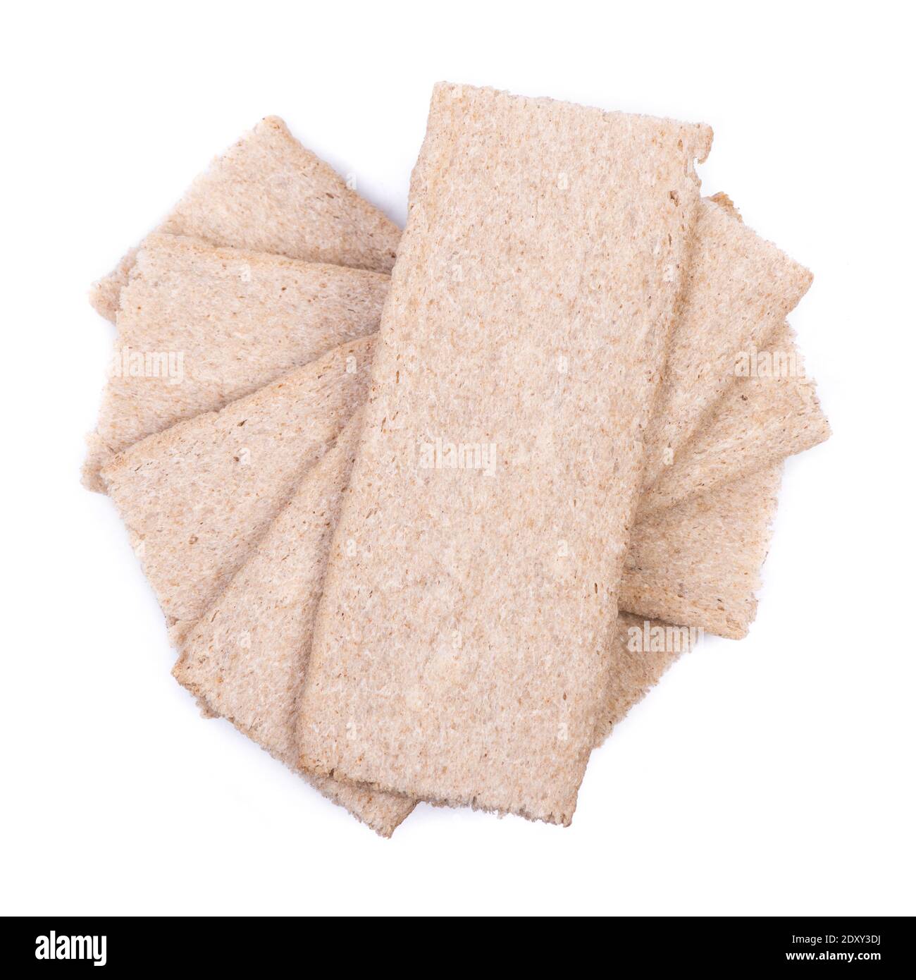 Group of crispbreads isolated over white background Stock Photo - Alamy