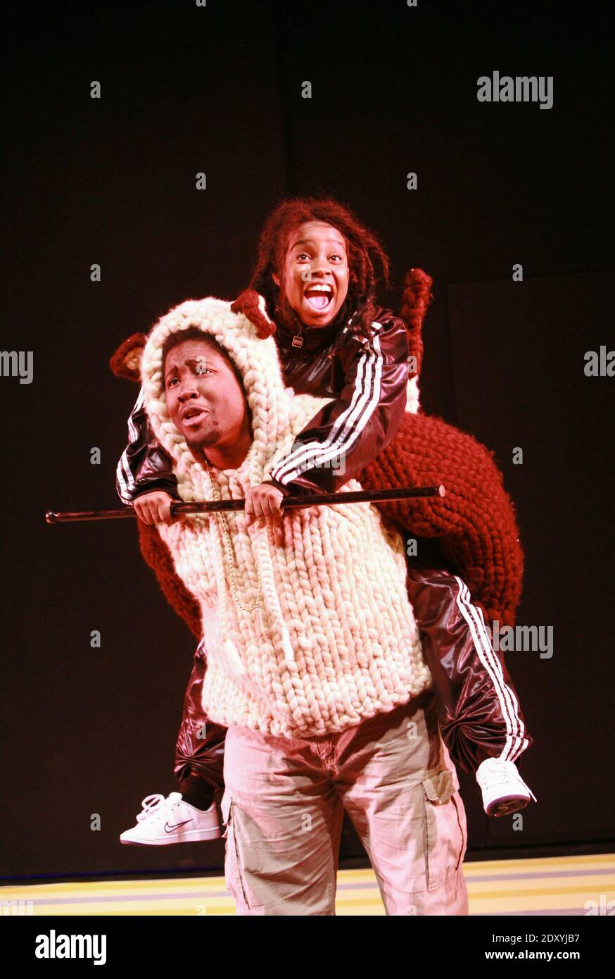 Dermot Daly (Dog), Shyko Amos (Omari) in ANANSI TRADES PLACES at the ...