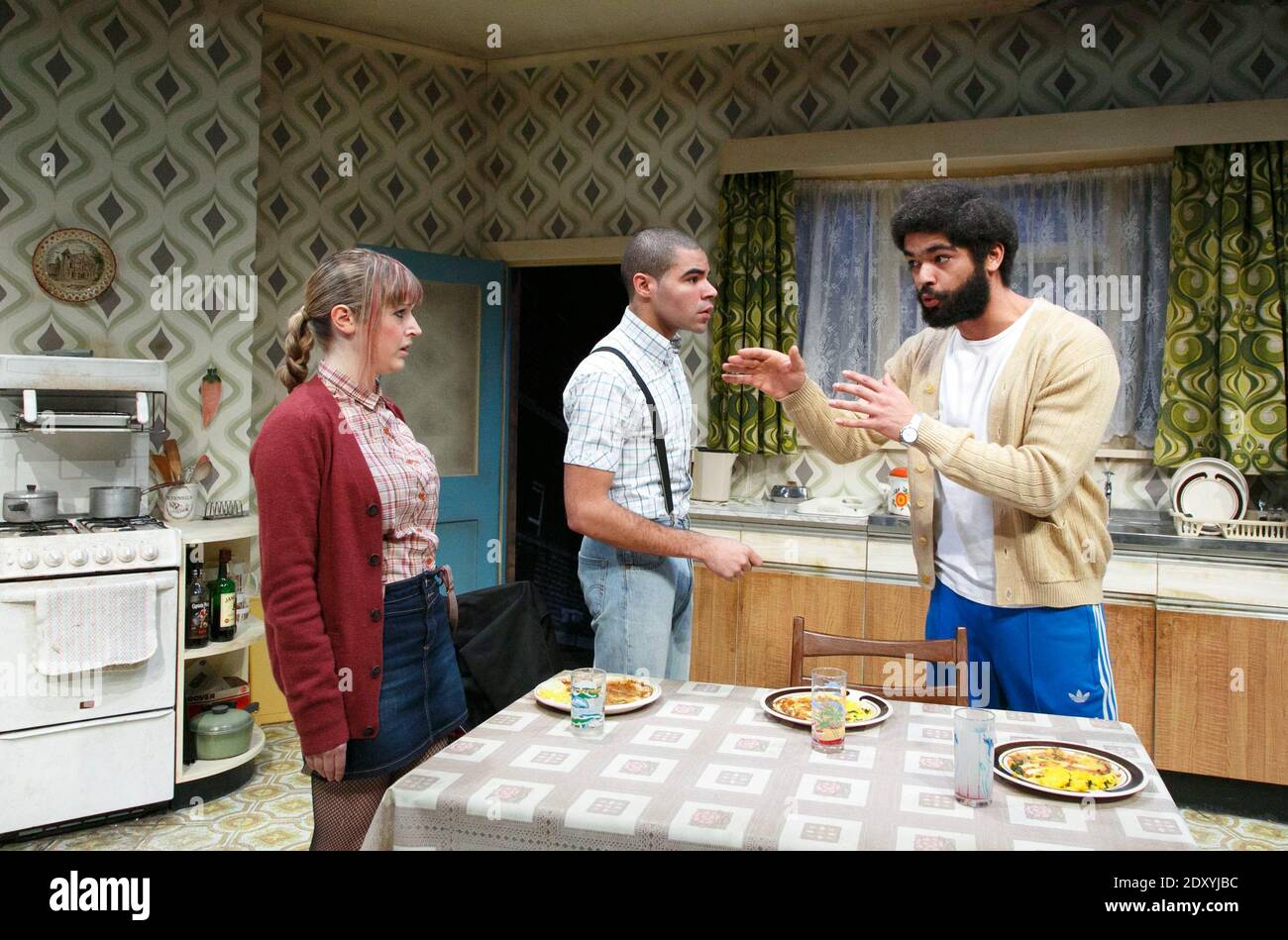 l-r: Ria Zmitrowicz (Holly), Ash Hunter (Onochie), Kingsley Ben-Adir ...