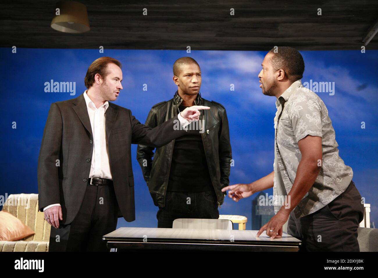 l-r: Dermot Kerrigan (Samuel), Mark Monero (Paul), Clarence Smith ...