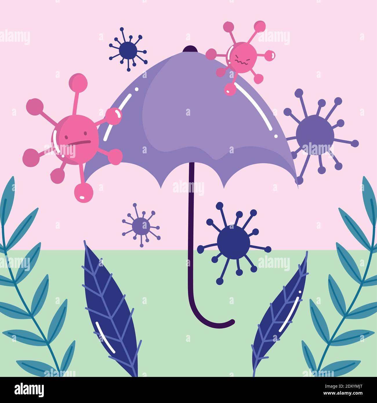 covid 19 virus cartoons and umbrella design of 2019 ncov cov and ...