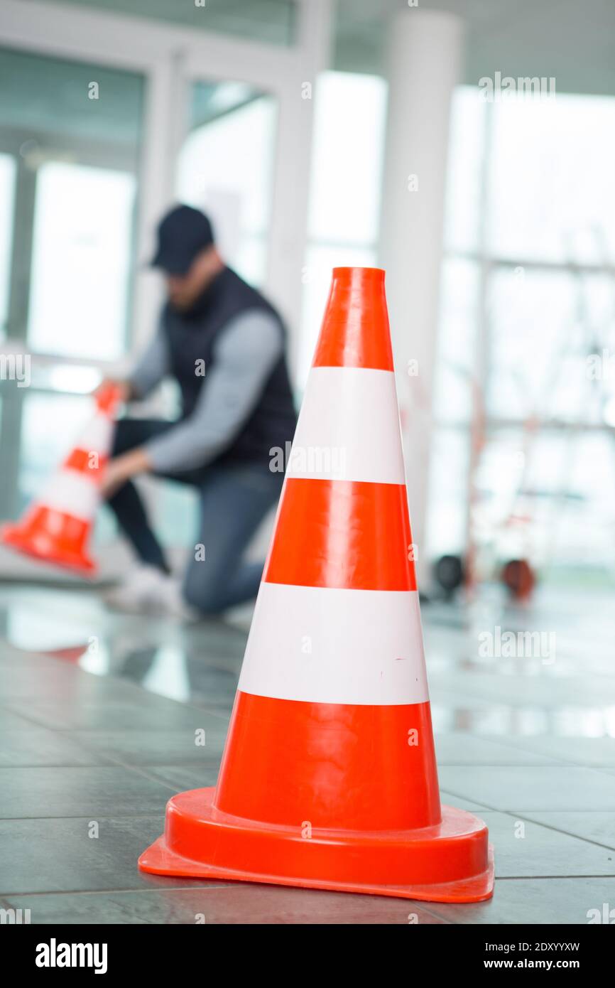 Slippery Floor Cones High Resolution Stock Photography and Images - Alamy