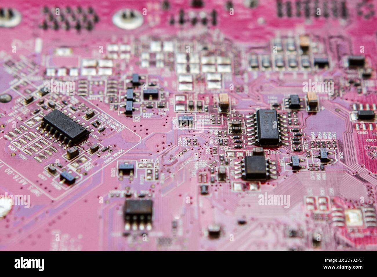 Pink circuit board hi-res stock photography and images - Alamy