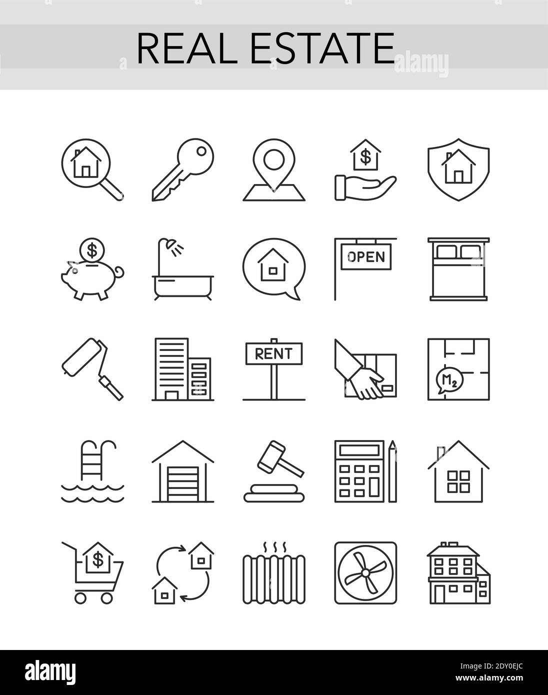 Real icon Stock Vector Images - Alamy