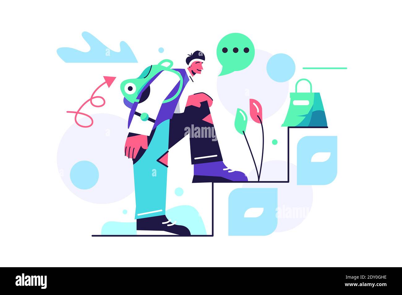 Climbing stairs Stock Vector Images - Alamy