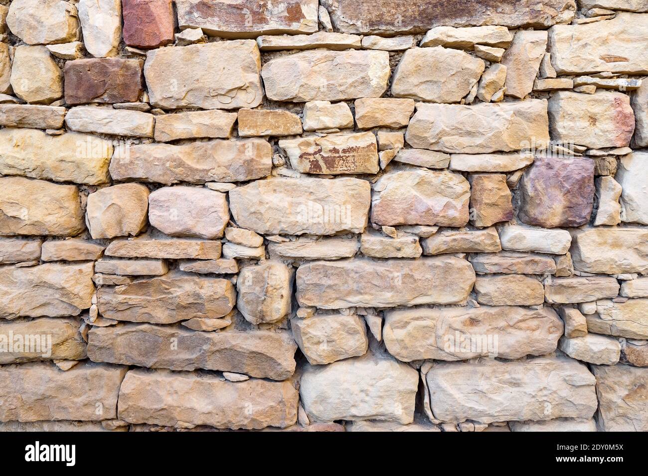 Wall of stones of different sizes, texture Stock Photo - Alamy