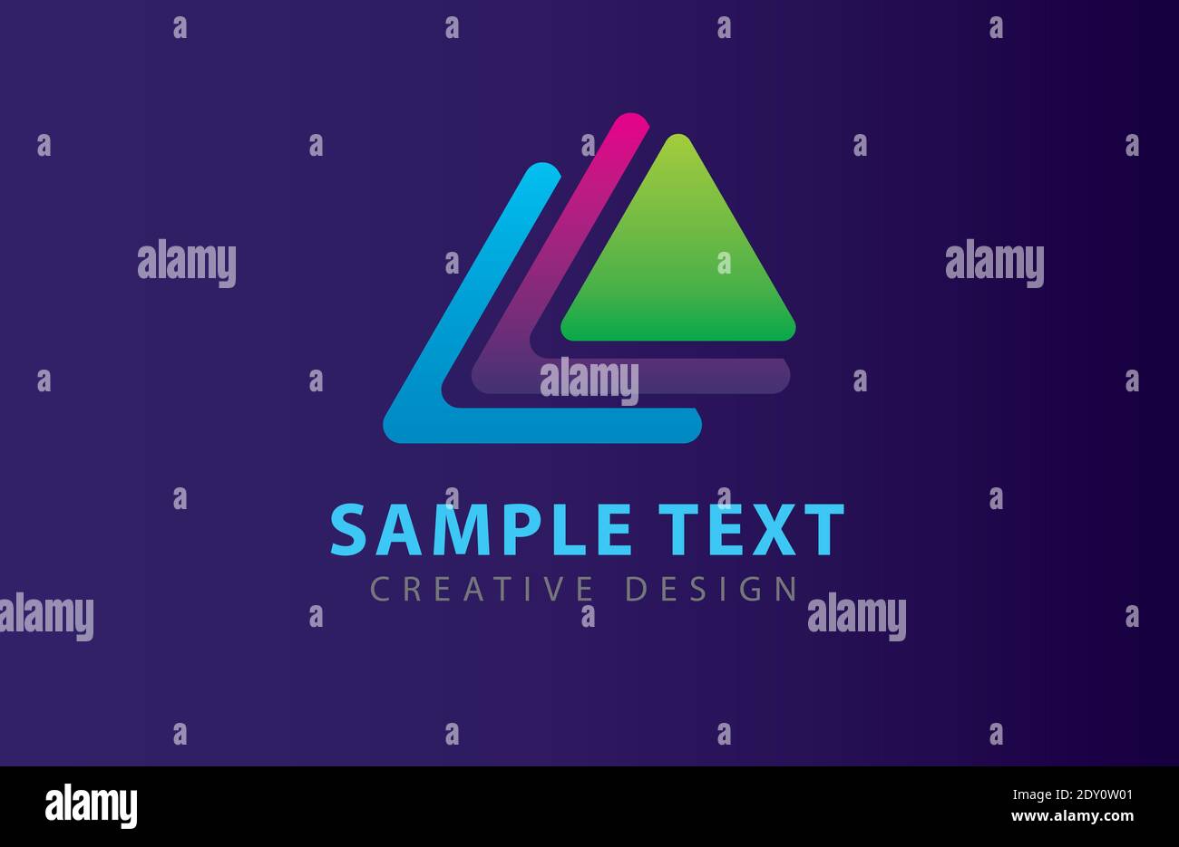 pile of triangles company logo colorful design and lettering vector ...