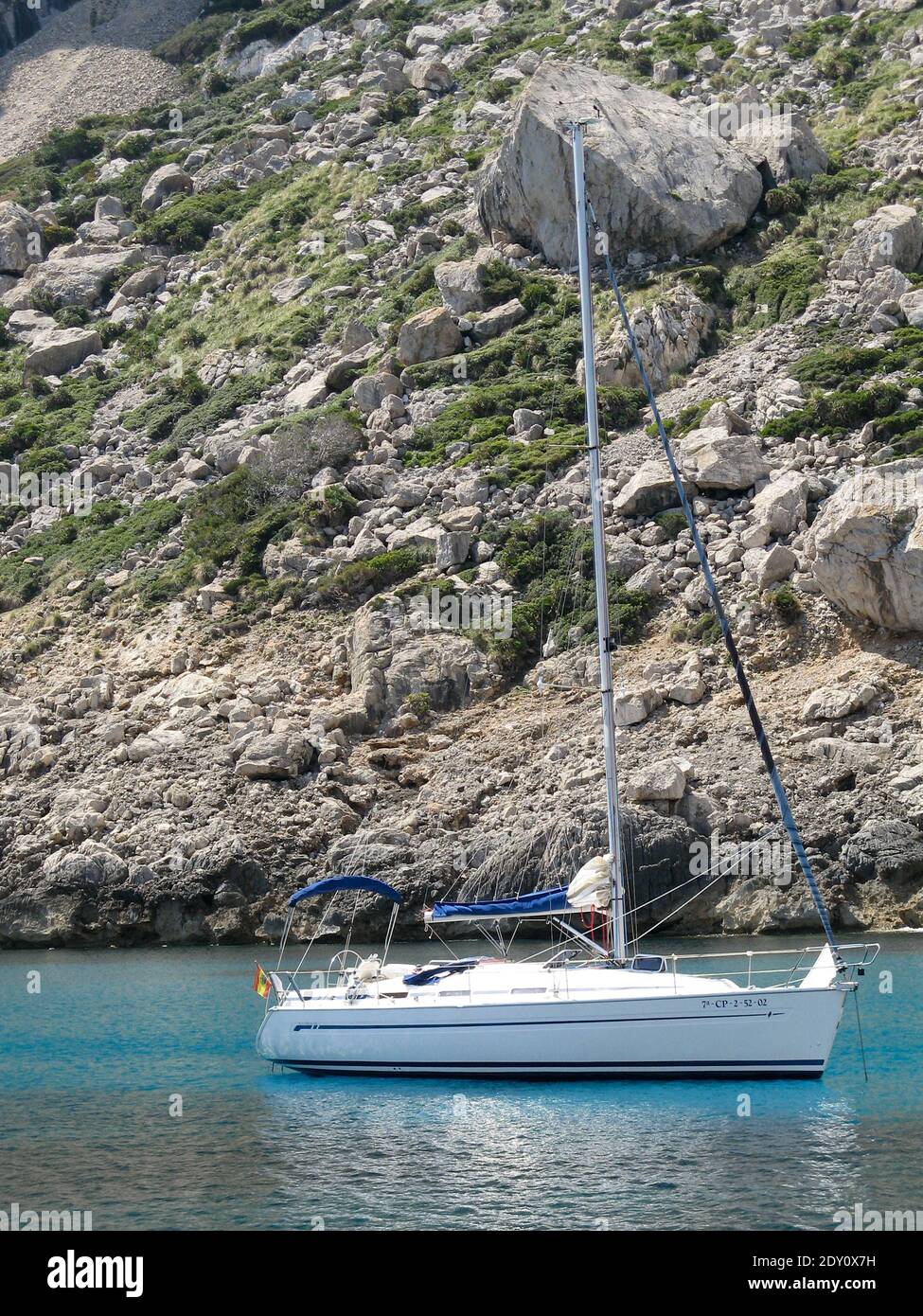 Spanish Yacht on water in Mallorca Spain Stock Photo - Alamy