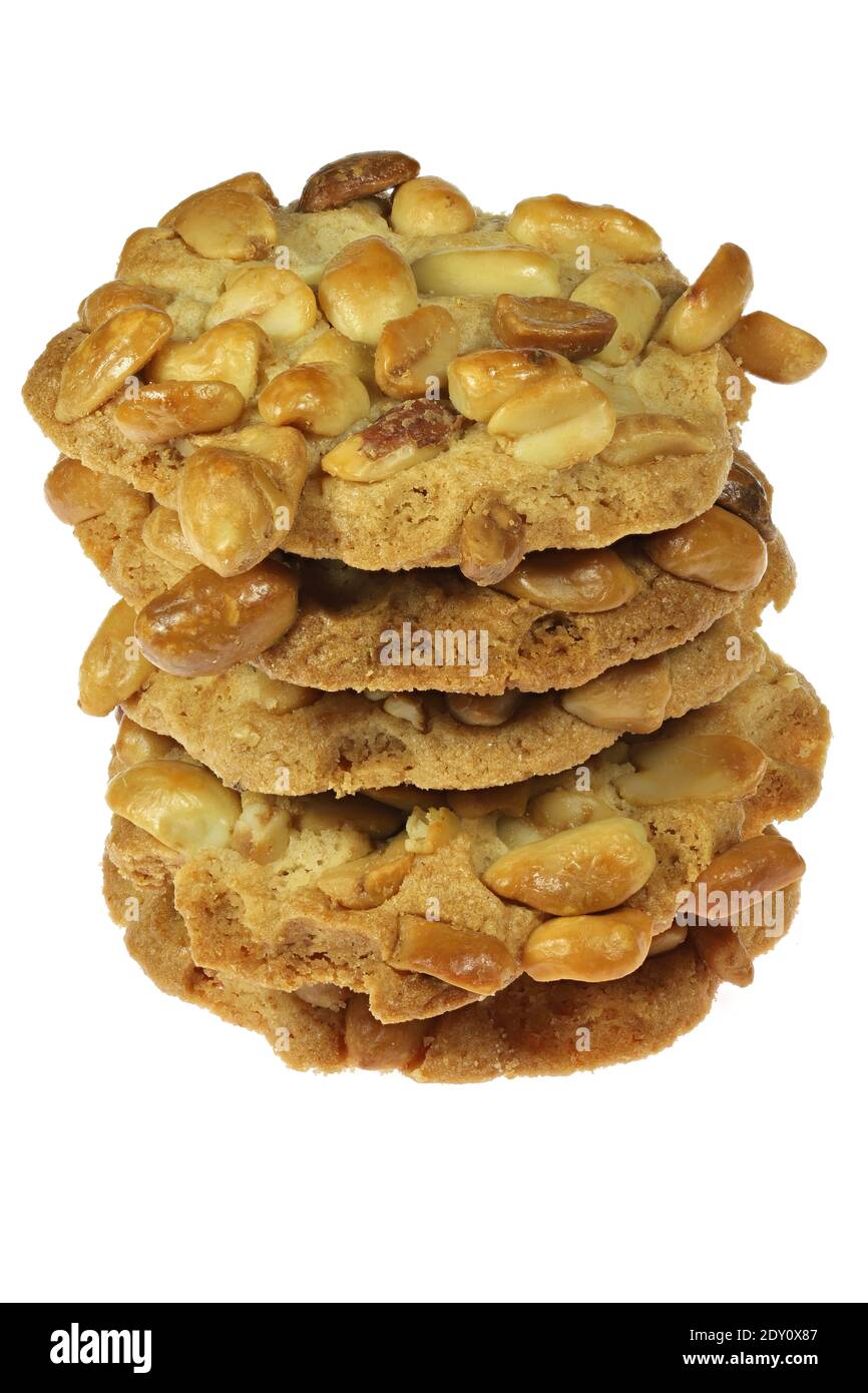 Pile peanut cookies on Cut Out Stock Images & Pictures - Alamy