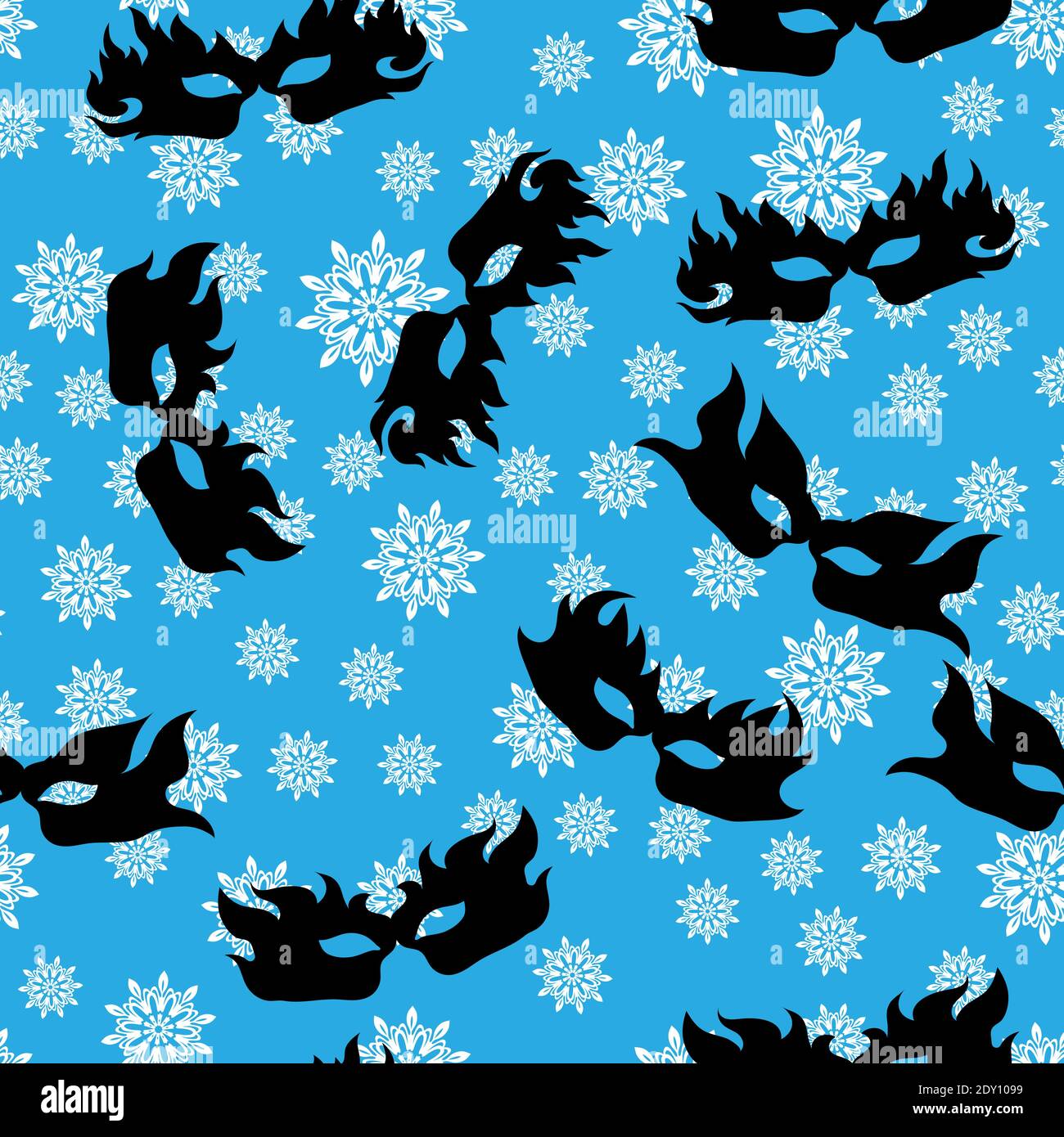 Mask Seamless Pattern Isolated on White Background Stock Vector Image ...