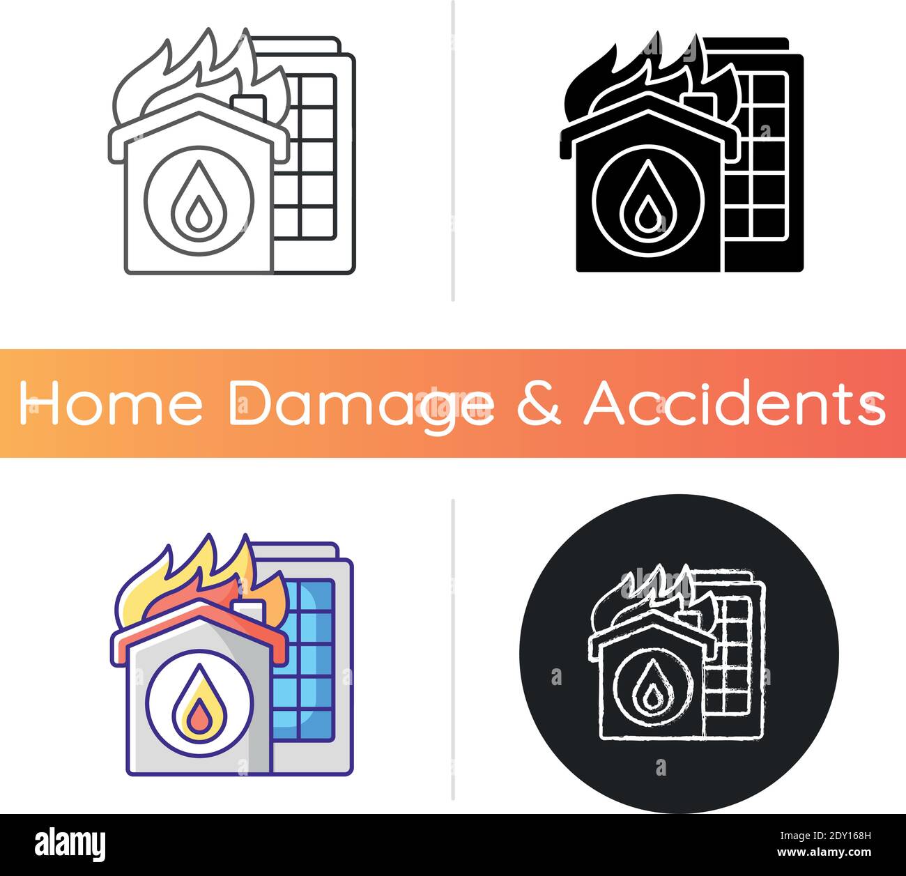 Fire smoke apartment Stock Vector Images - Alamy