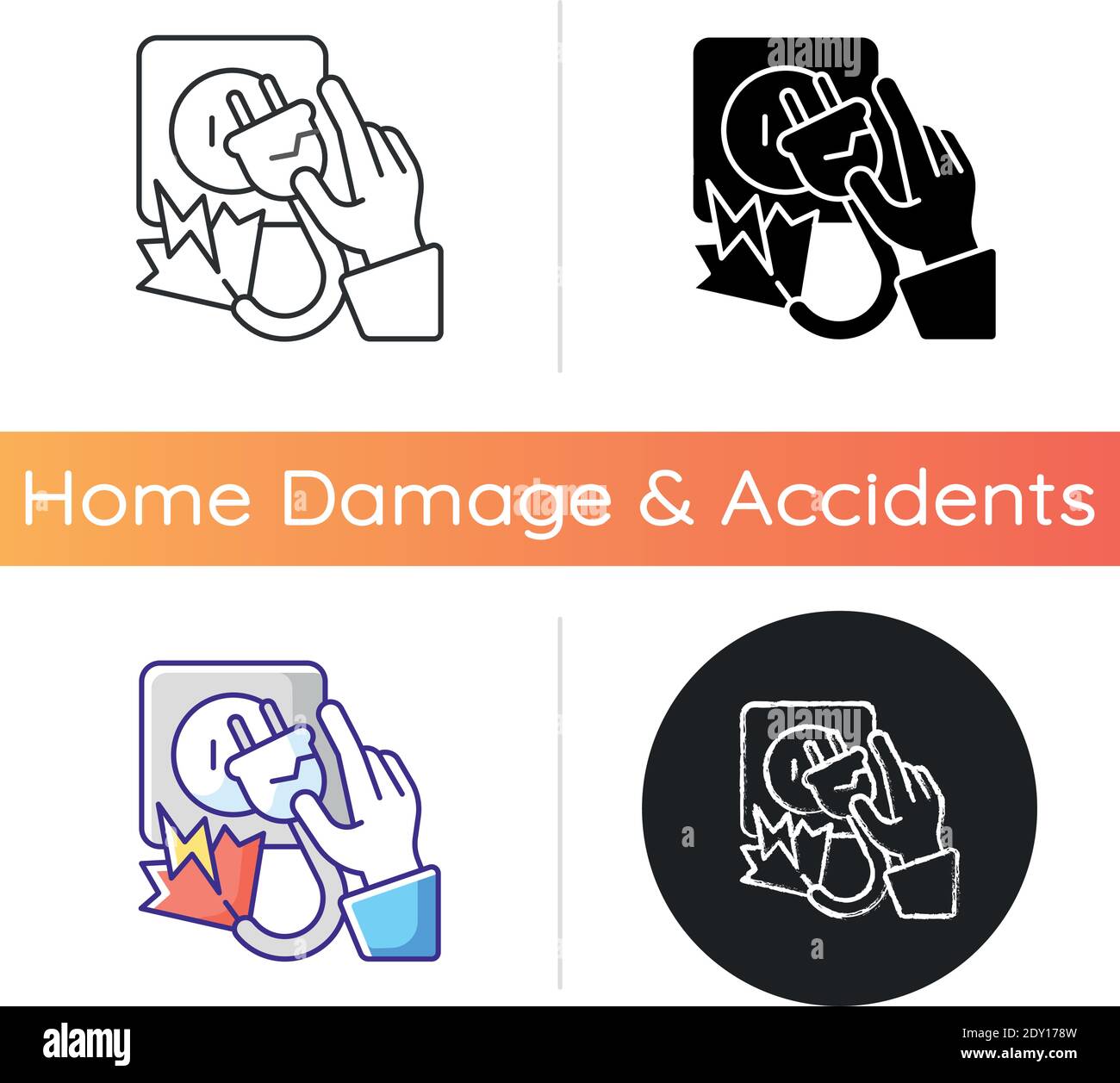 Electric shock icon Stock Vector Image & Art - Alamy