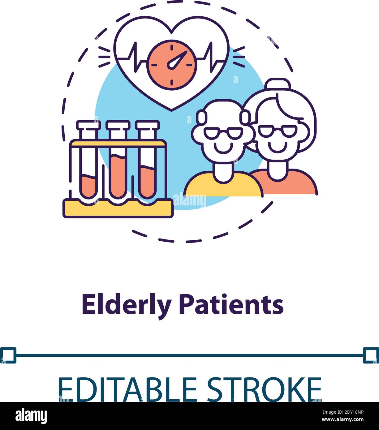 Elderly patients concept icon Stock Vector Image & Art - Alamy