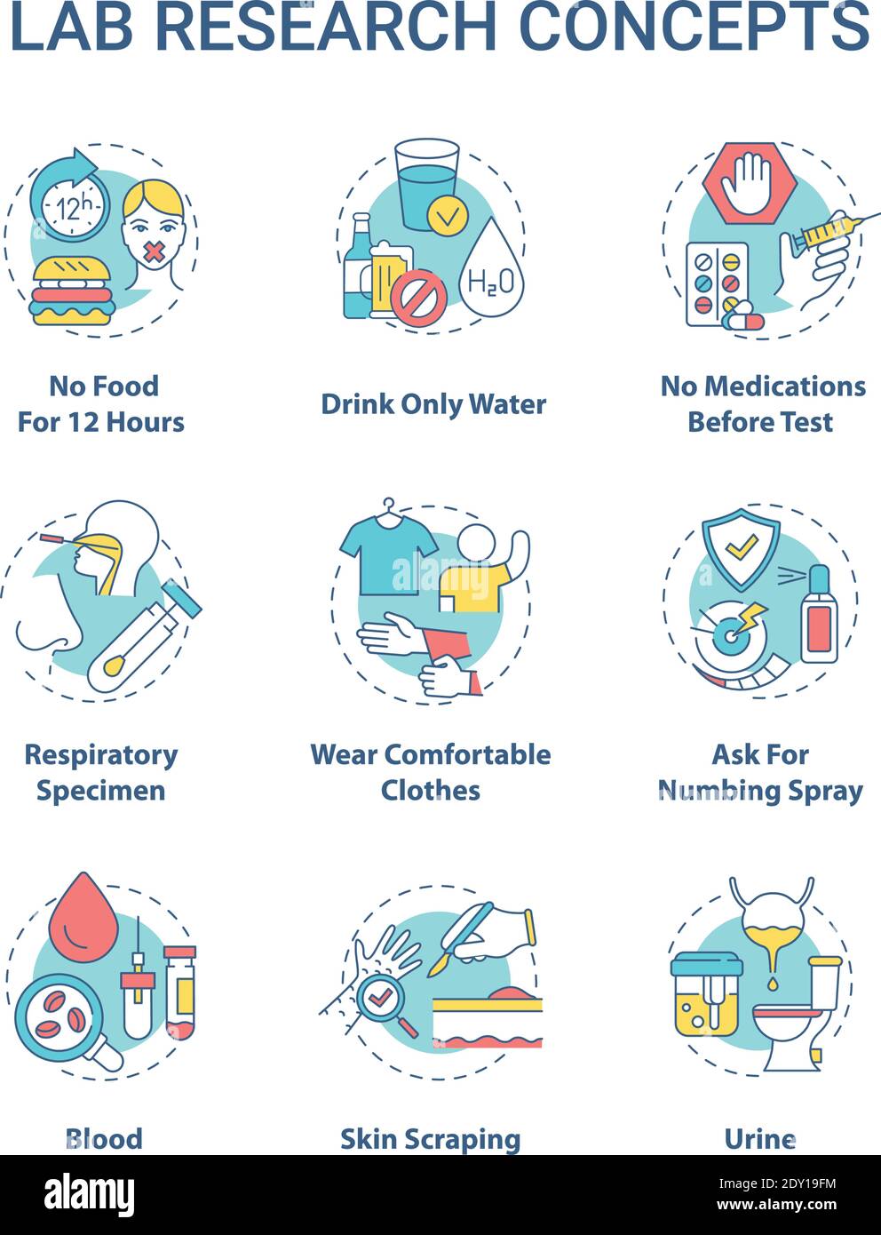 Lab research concept icons set Stock Vector Image & Art - Alamy