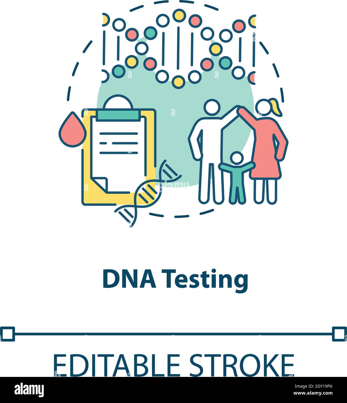 DNA testing concept icon Stock Vector Image & Art - Alamy