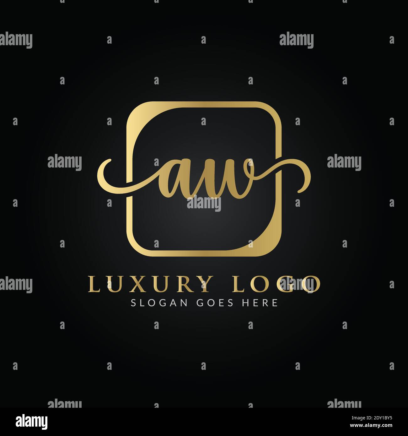 Aw logo design hi-res stock photography and images - Alamy