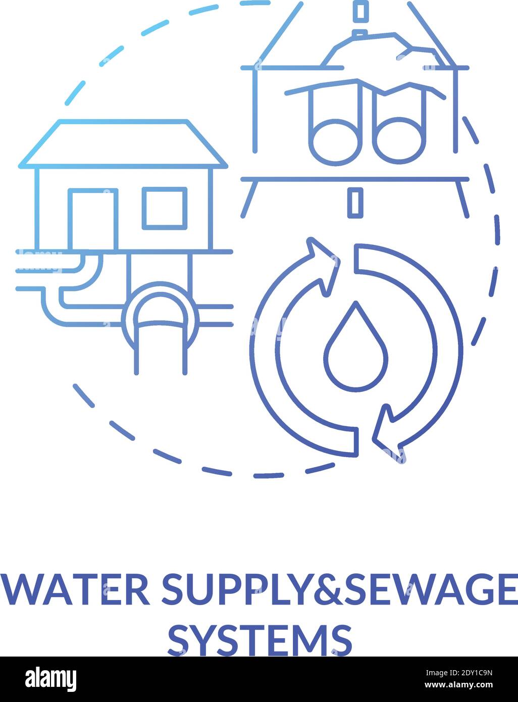 Sewer system drawing Stock Vector Images - Alamy