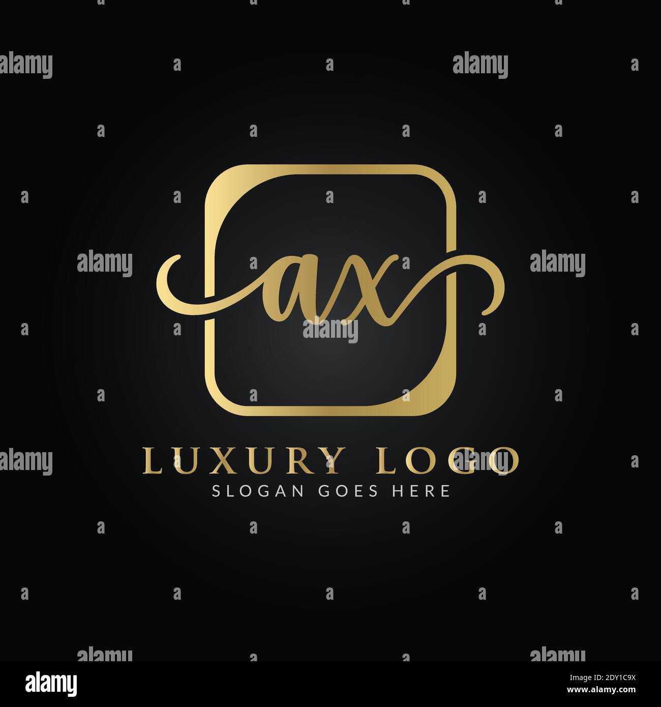 Initial AX letter Logo Design vector Template. Creative Luxury Letter AX Logo Design Stock ...